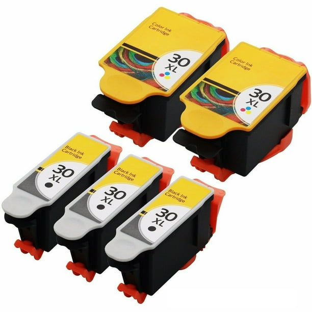 5 Pack Compatible for Kodak 30XL High Yield Ink Inkjet Cartridges 3 ...