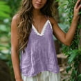 Asirexll Tops for Women Trendy Fashion Lace V-Neck Sleeveless Strap ...