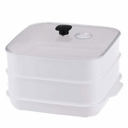 SINOYYONM Special steamer for microwave oven with vent Thick white ...