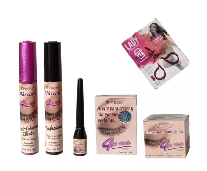 Set prosa De Ojos 2 Rímel 1 Delineador 1 Crema 1 Aceite Prosa 4 En1 ...