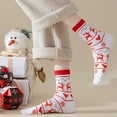 AJGRHE Women's Stockings Autumn Winter Ladies Mid Calf Printed Casual ...