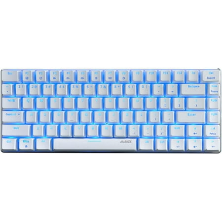 AK33 Geek Mechanical Keyboard, 82 Keys Layout, Black Switches, Blue ...