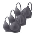 Women's Bras 3 Pack Triple Hook Closure Seamless Underwire Bra Orange ...