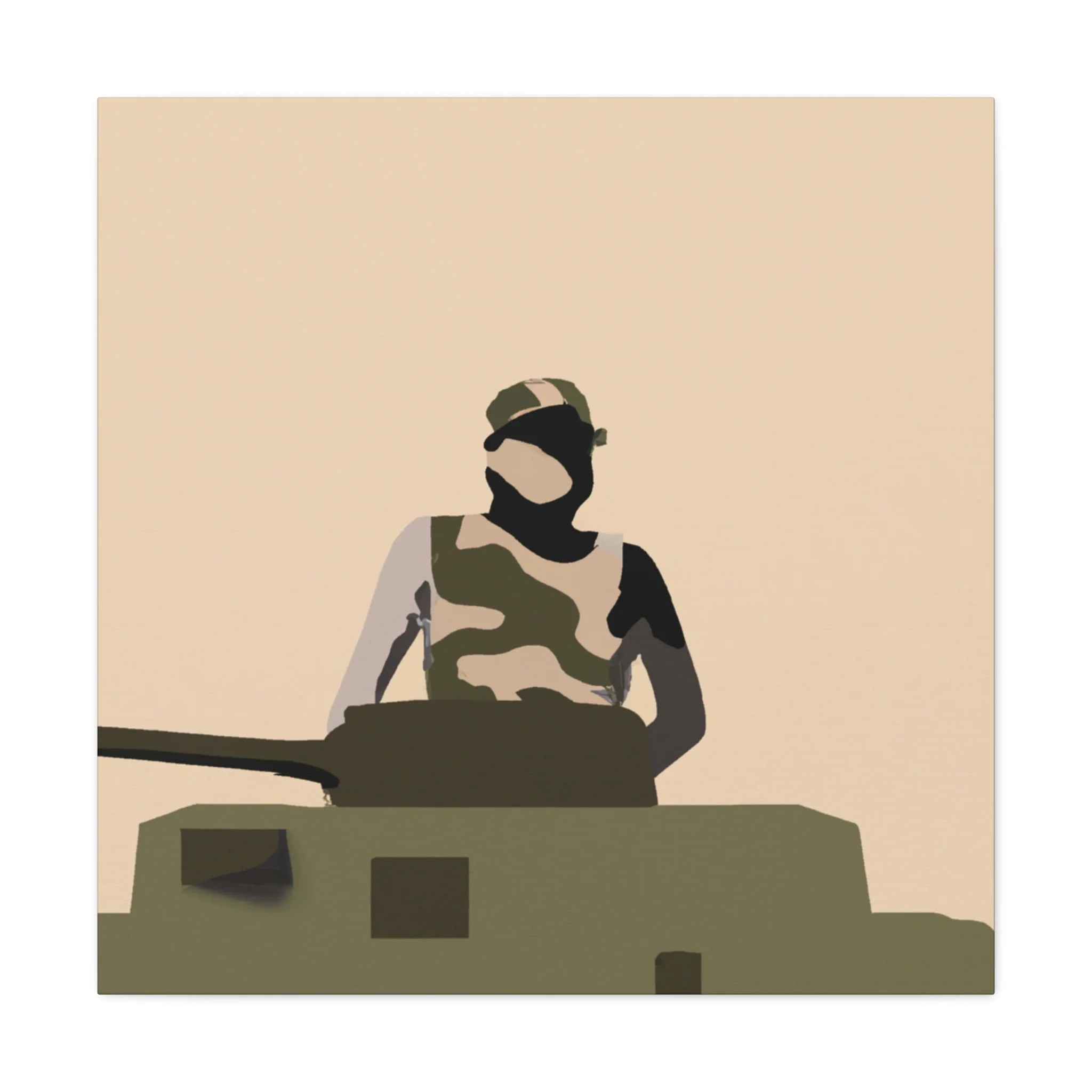 Tank Operator Minimalism - Canvas - Walmart.com