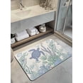 Blue Sea Turtles Soft Diatomaceous Earth Mat, Shell Coral Vintage Ocean ...
