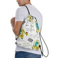 Kdxio Dinosaur on Excavator Print Drawstring Backpack Bag,Waterproof ...