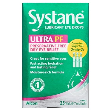 Systane Ultra Lubricant Eye Drops for Dry Eye Symptoms, 25 Preservative ...