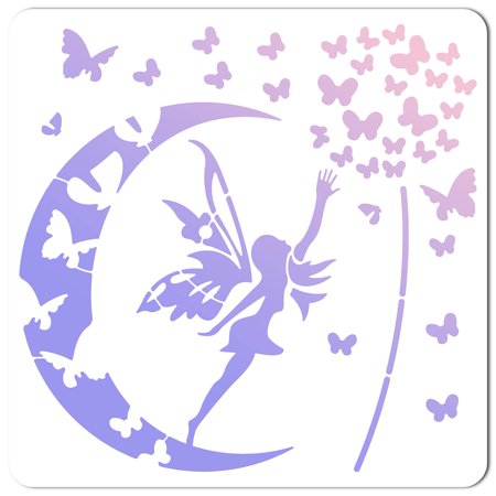 Moonlight Wings Stencil Set - Large 12x12 Inch Angel and Butterfly ...