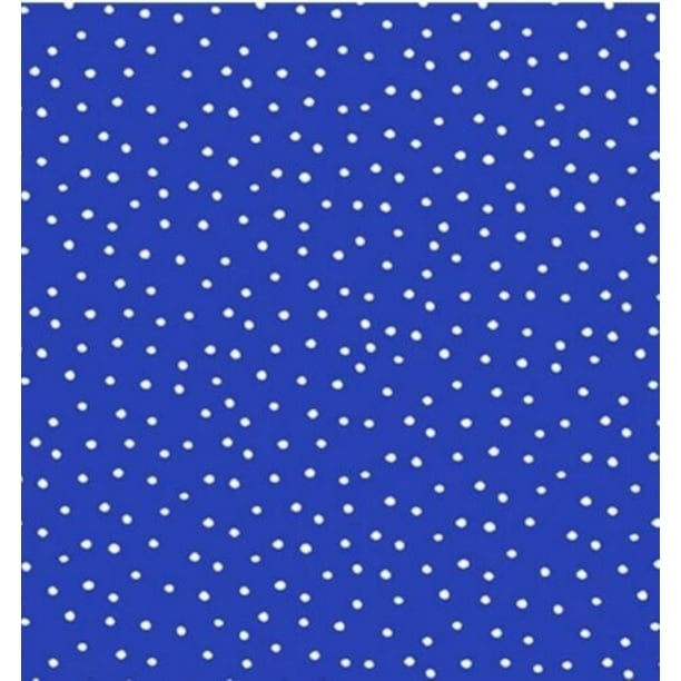 Dinky Dots Blue with White Dots Cotton Fabric by Loralie Designs ...