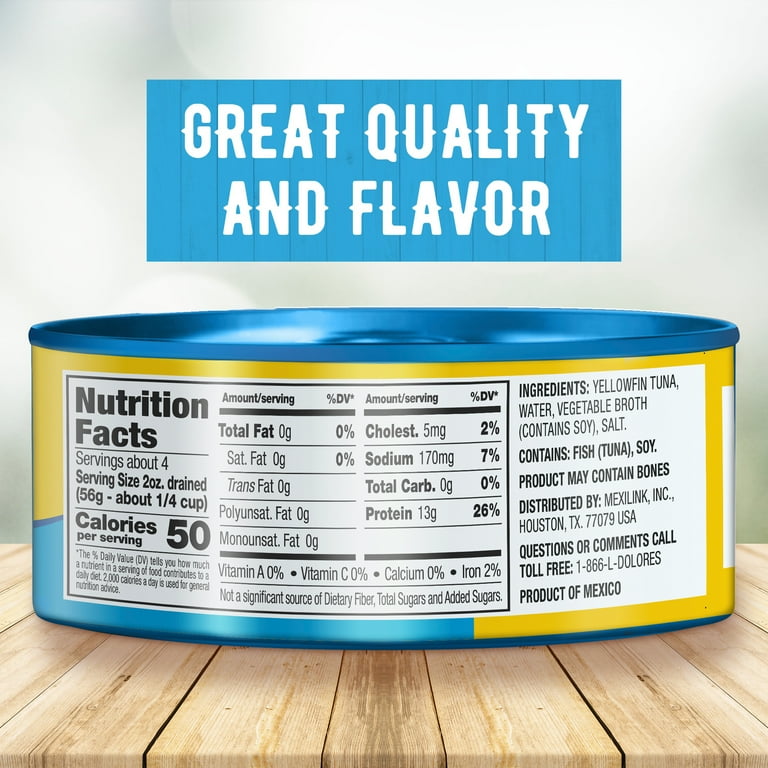 Food Label For Tuna In Water