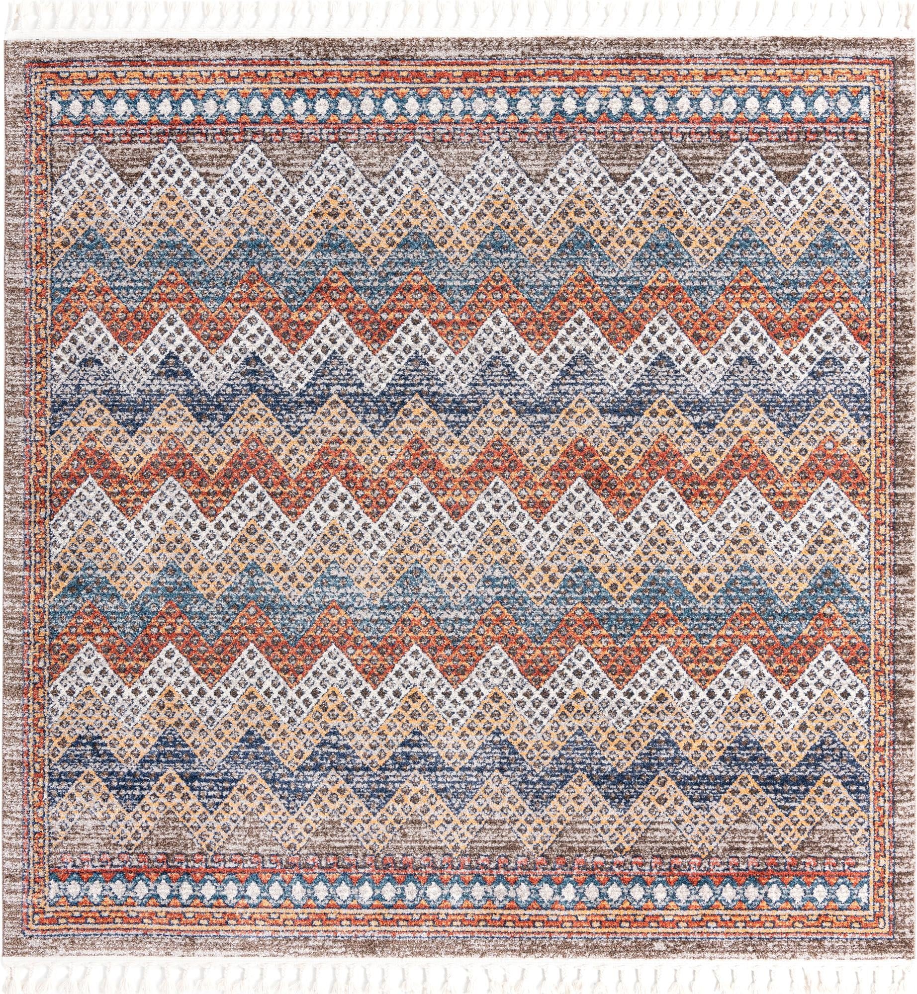 Rugs.com Aramis Collection Rug – 8 Ft Square Multi Medium Rug Perfect ...