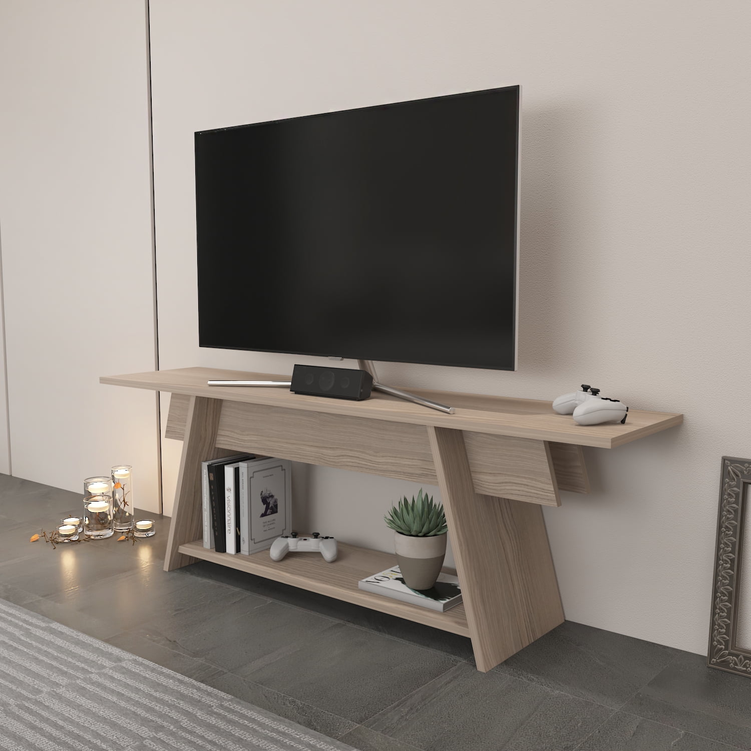 Lanca Modern Design 47'' TV Stand Console Table for Livingroom, Bedroom ...