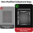 100 Count 10x13 self sealing Cellophane Bags, Resealable Clear Poly ...