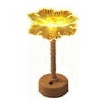 Amketima Acrylic LED Night Light Flower Shape Warm Yellow Glow Table ...