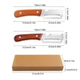 2Pcs Multifunctional Wooden Handle Peeler Stainless Steel Blade Peeling ...