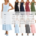 Women's Sleeveless Chiffon Tank Dresses Summer Casual Flowy A-Line Maxi ...