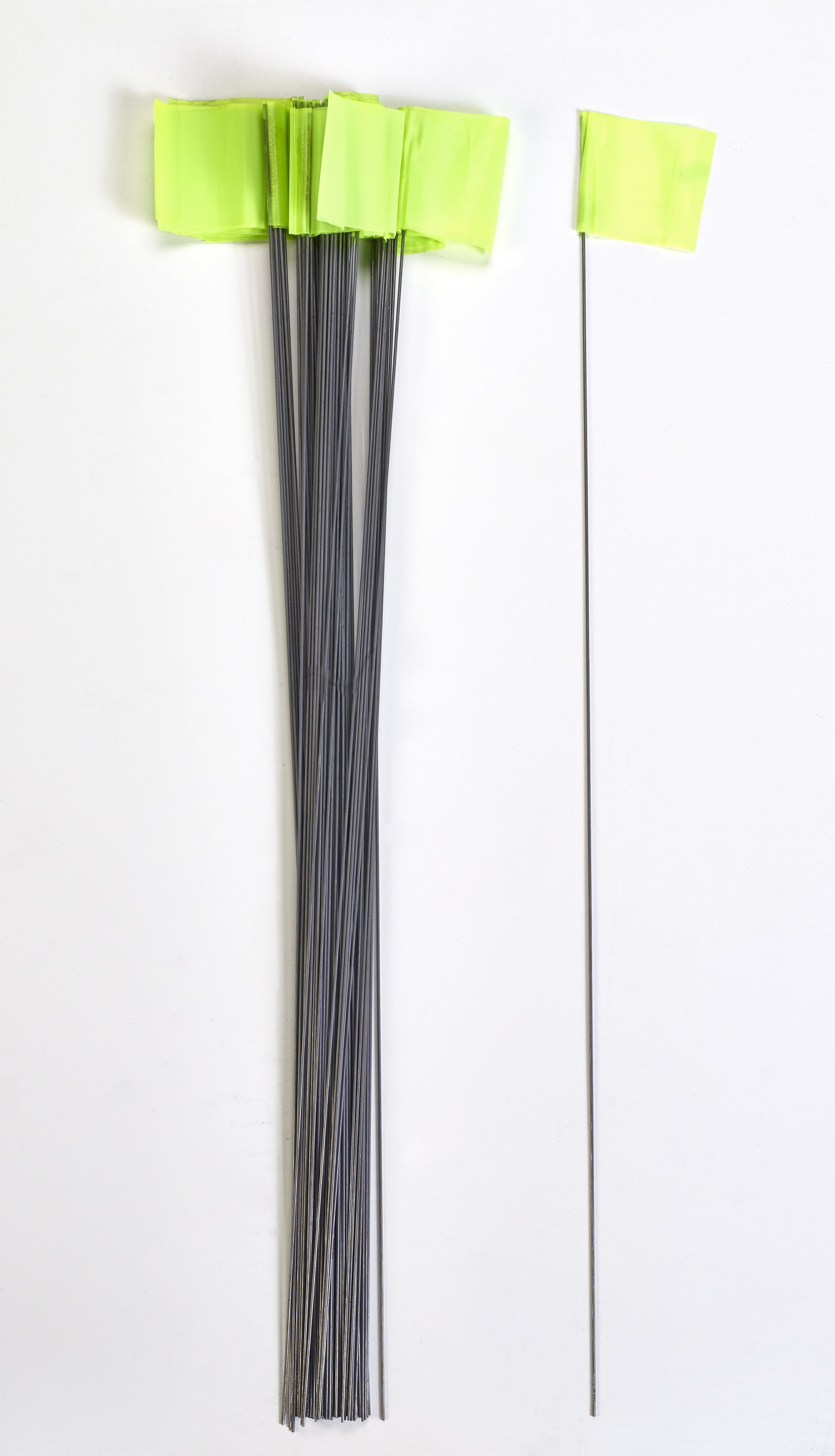 Wire Marking Flags, 2.5"x 3.5"x 30", Glow Lime per box - Walmart.com