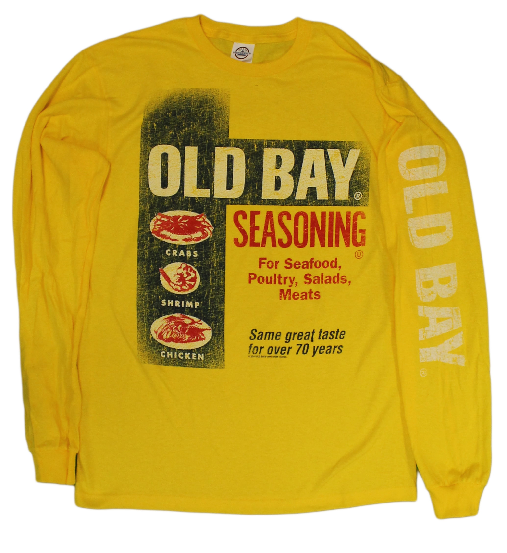 Official Licensed Old Bay Seafood Seasoning Label Men's Long-Sleeve T ...