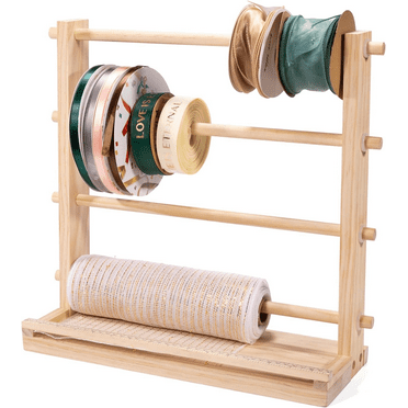 New brothread Rotating Wooden Thread Rack, 84 Spools Storage Stand for ...