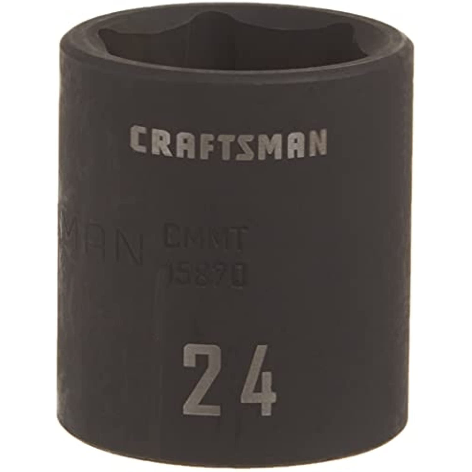 CRAFTSMAN Shallow Impact Socket, Metric, 1/2-Inch Drive, 24mm ...