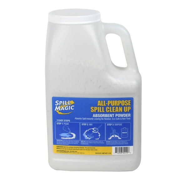 Spill Magic All-Purpose Spill Cleanup Powder, 3 lb absorbent for liquid ...