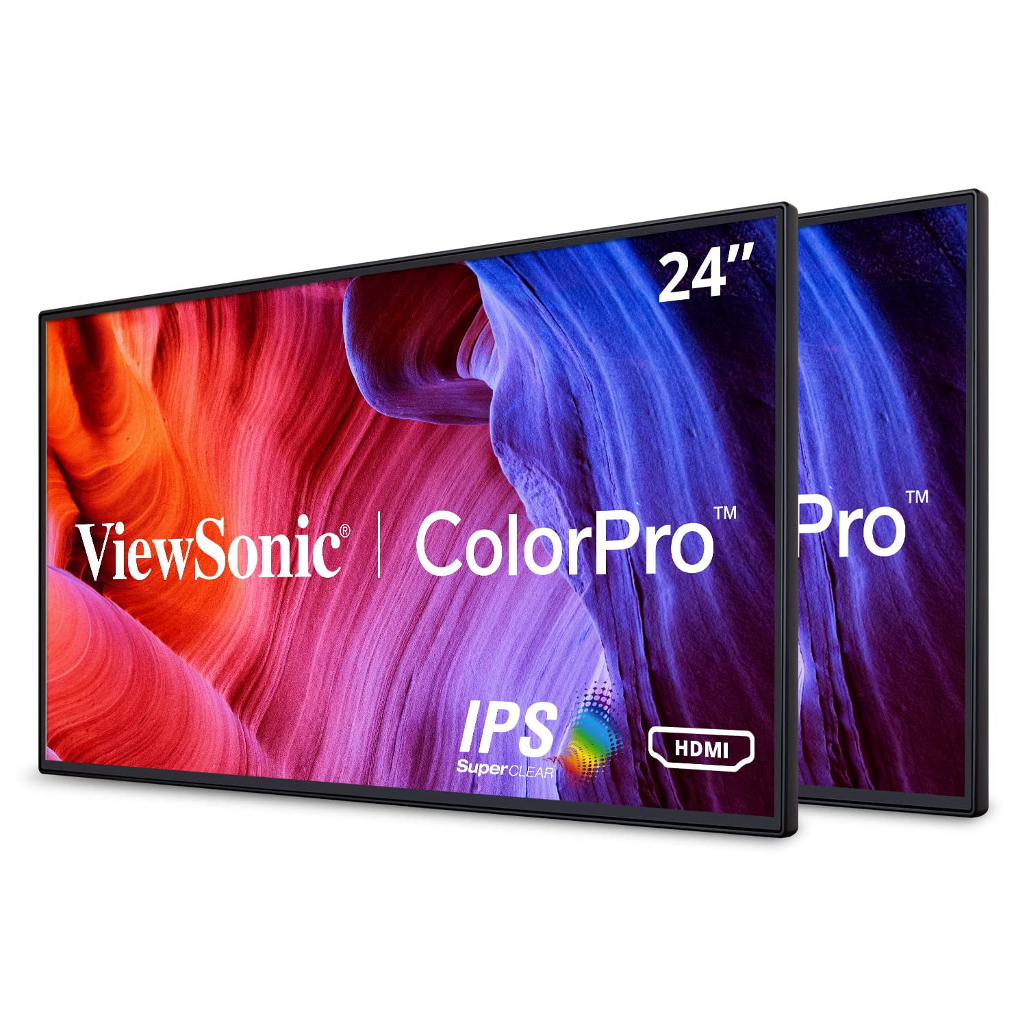 ViewSonic VP2468_H2 Monitores IPS 1080p de solo cabeza de paquete doble ...