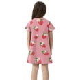 BZSMCE Short Sleeve dress Dress Casual Cotton Dresses-White Strawberry ...