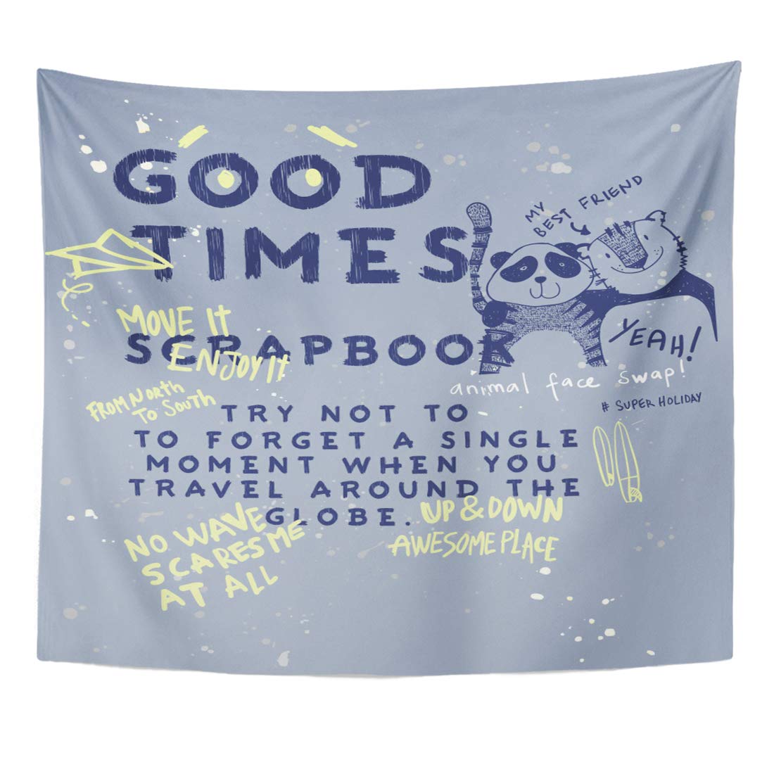 REFRED Cool Baby Slogan with Cute Panda and Tiger Graphic Tee Printed ...