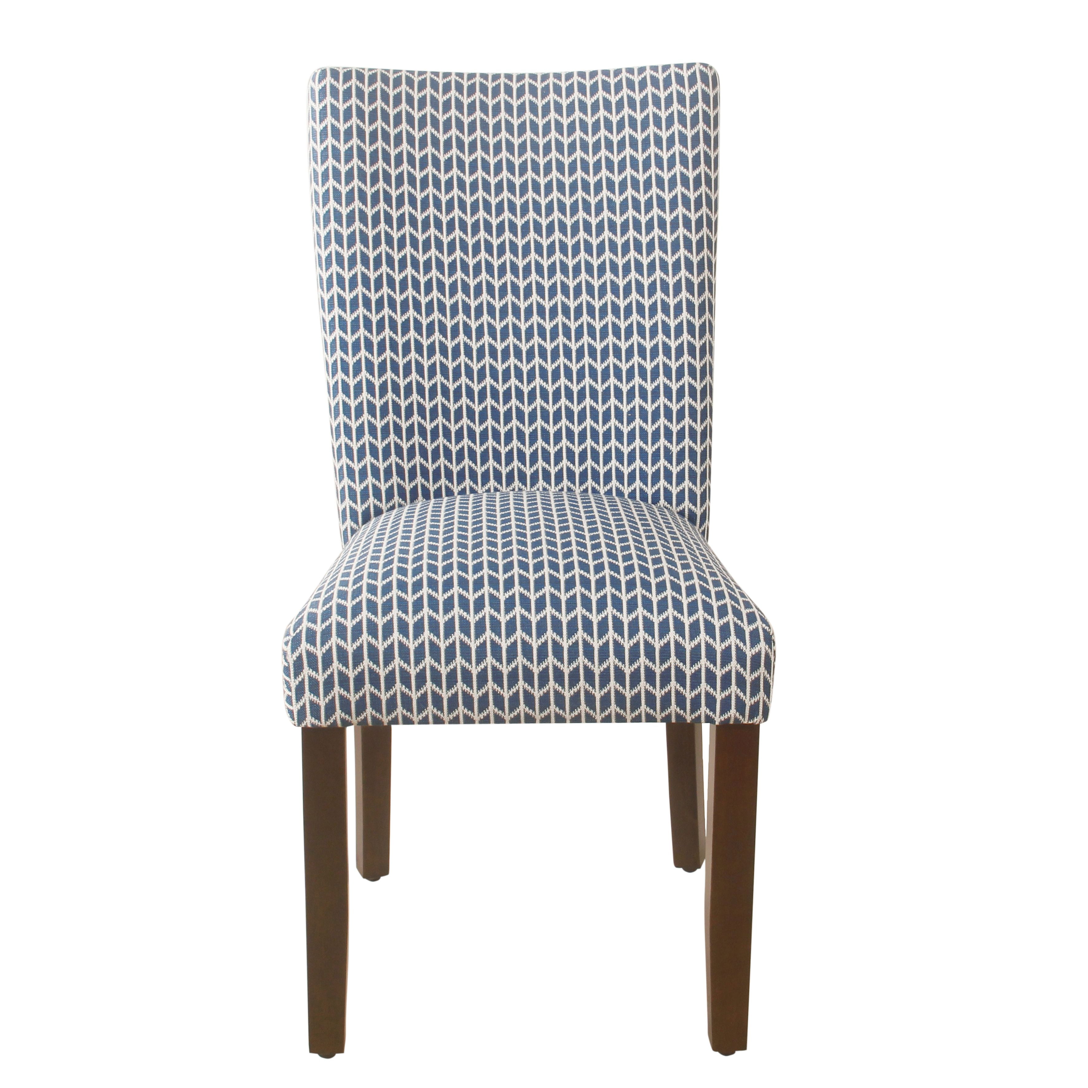 HomePop Classic Parsons Dining Chair - Blue Geometric (Set of 2 ...