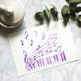 Metal Music Note Stencil 6.14 inch Square Scrapbooking Drawing Stencils ...