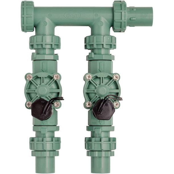 Orbit 3 Pack Sprinkler Valve Manifold System - Two Valves - Walmart.com