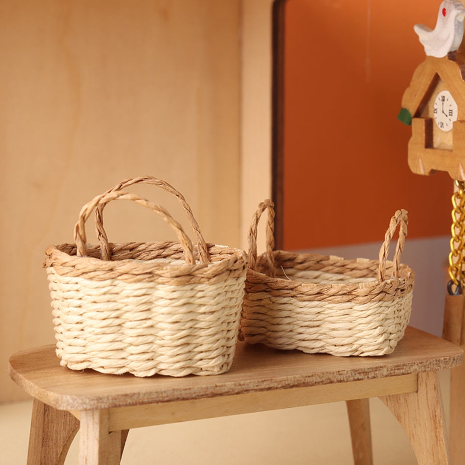 Wirlsweal 1:12 Dollhouse Basket High Reduction Scratch-proof Anti ...