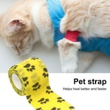 NIBOLOG 10Pcs Paw Print Pet Wrap Self-adhesive Non-Woven Fabric Tape ...