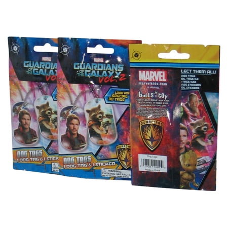 Marvel Guardians of The Galaxy Vol. 2 BullsiToy Dog Tag Necklace Lot ...