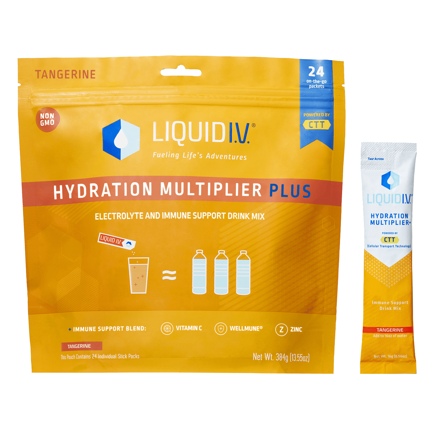 Liquid I.V. Hydration Multiplier plus Immune Support, 24 Individual ...
