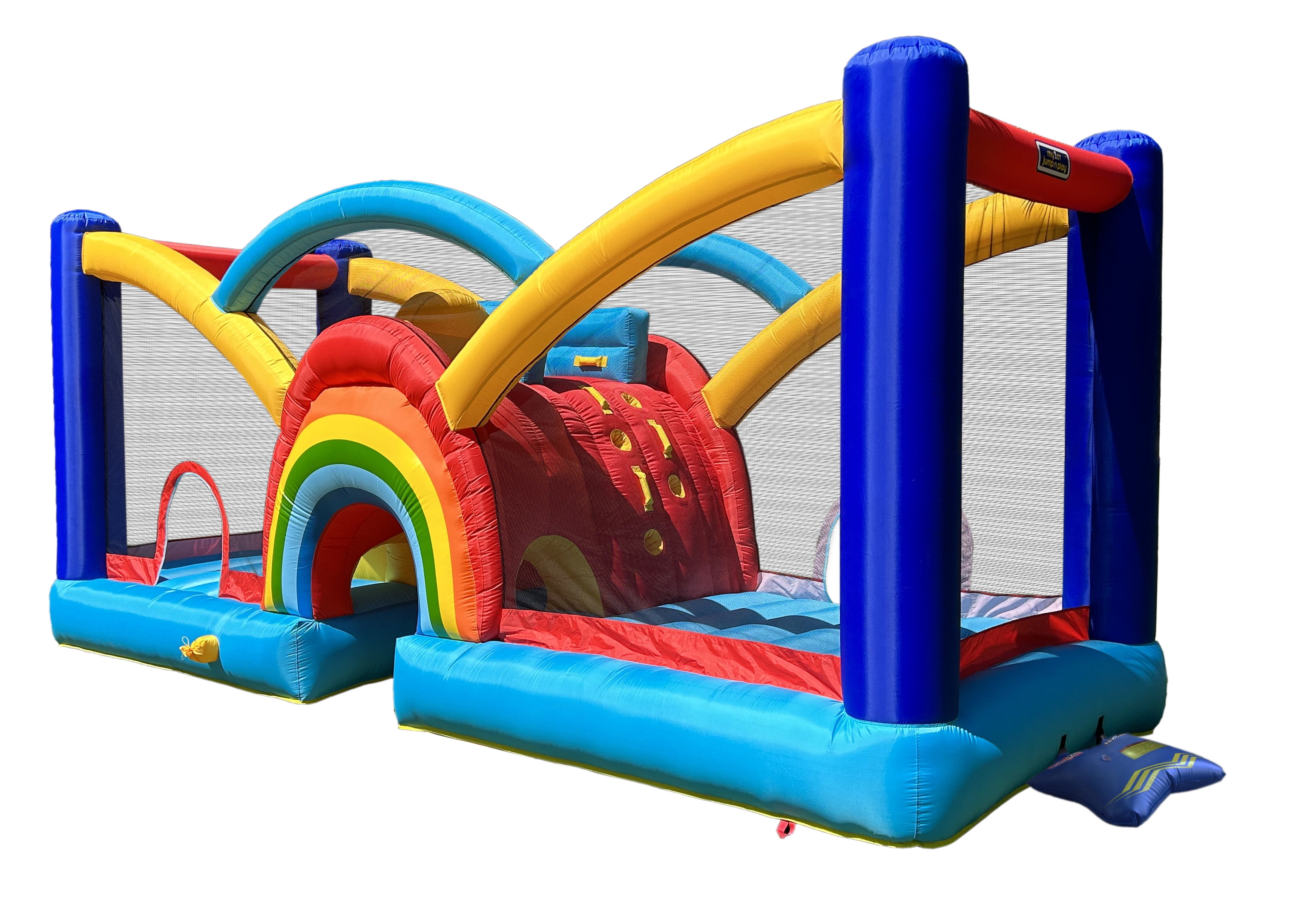 Brincolin inflable Castillos inflable Arcoiris con pared escaladora ...