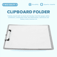 Metal Clipboard Folder A4 Stainless Steel Clip Board Bill Storage ...
