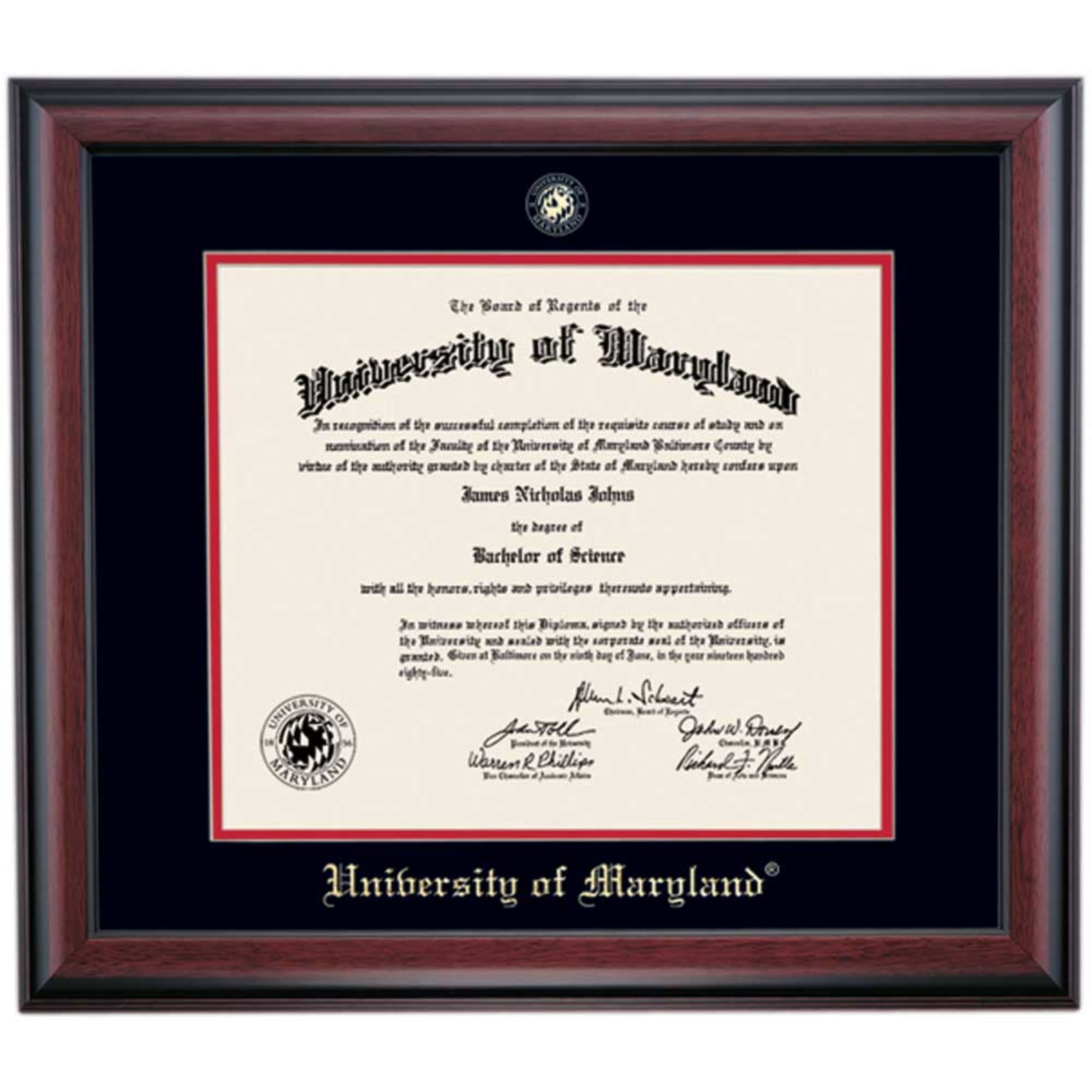 OCM Diploma Frame for University of Maryland UMD, 21" x 24" Diploma ...