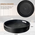 360 Rotating Round Wood Tray, Handcrafted Serving Organizer for Kitchen ...