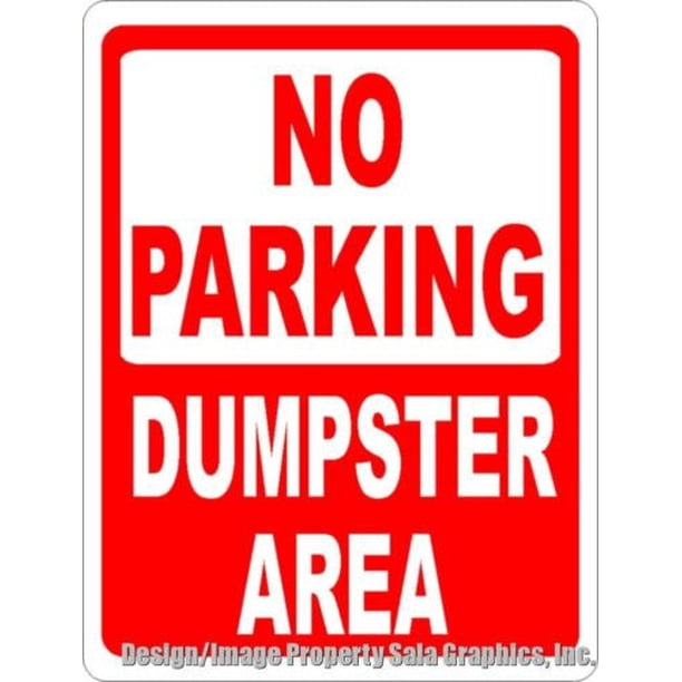 No Parking Dumpster Area Sign - Walmart.com
