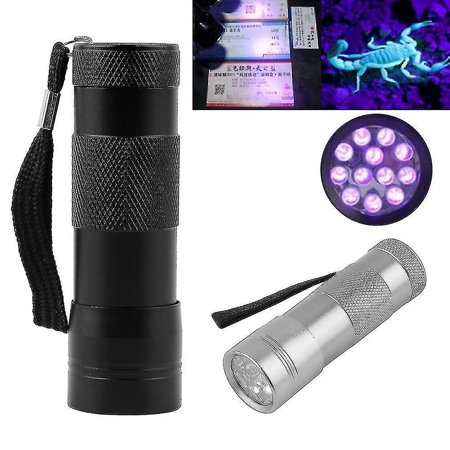 New Mini 12 Led Blacklight Invisible Marker Flashlight Uv Ultra Violet ...
