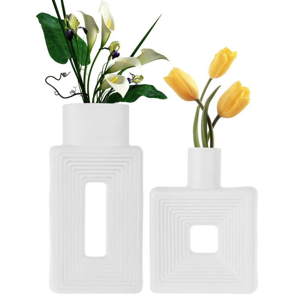 Click here for Generic Modern White Ceramic Vase 2pcs Rectangle S... prices
