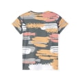 Abstract Print Women Poly T-Shirt 6 - Walmart.com