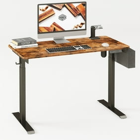 Manor Park Urban Industrial Ladder Storage Desk, Dark Walnut - Walmart ...
