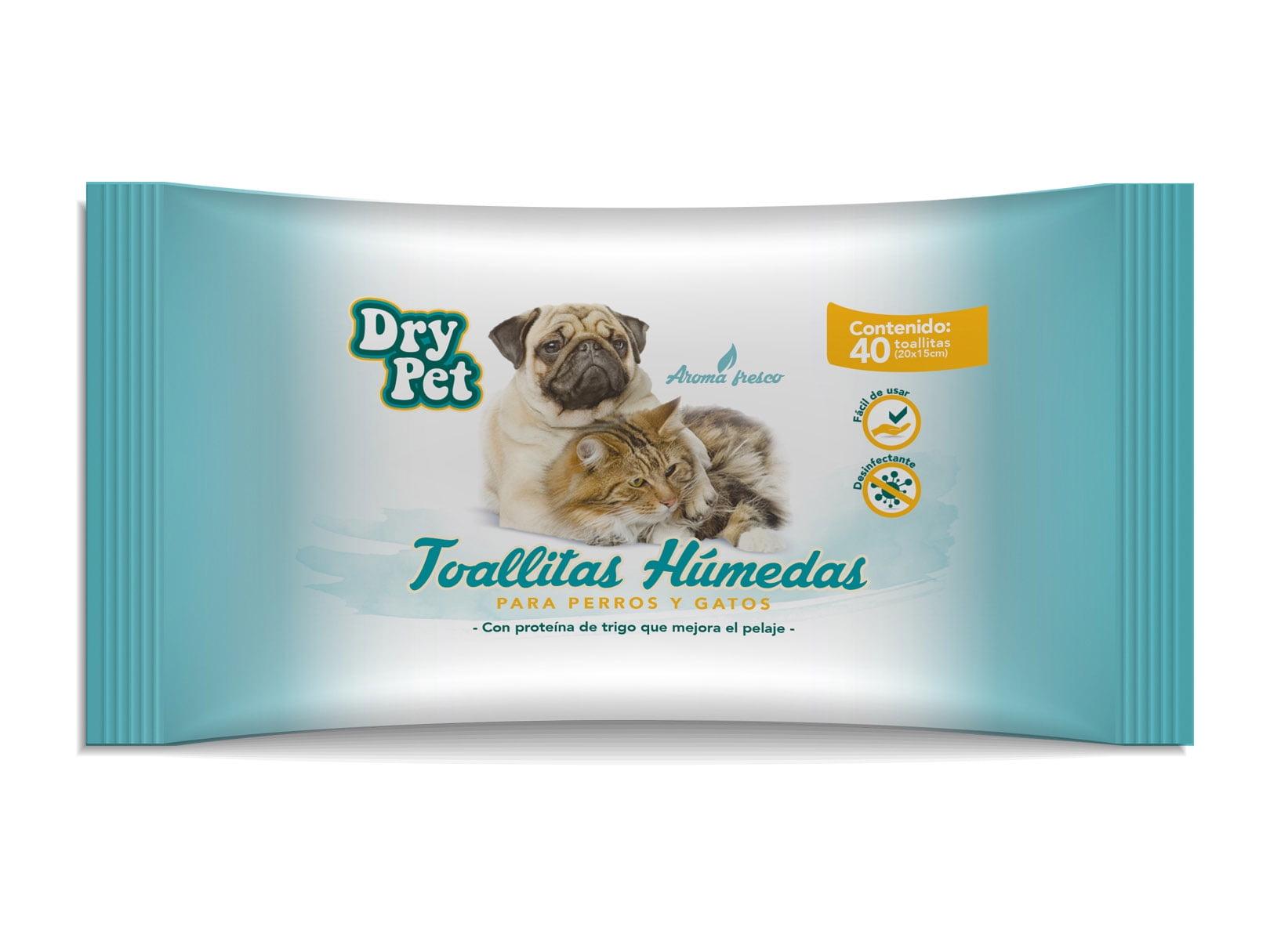 Toallitas Humedas para Perro Y Gato - 40 Pz Dry Pet 40 pzas | Walmart ...