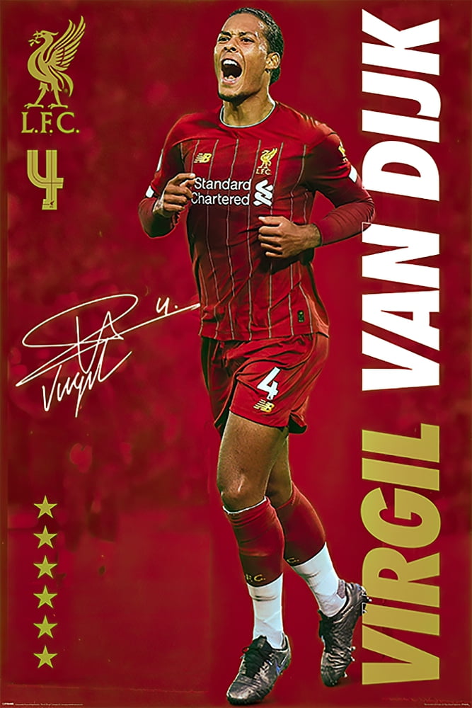 Fc Liverpool - Soccer Poster (VIrgil Van Dijk - Signature) (Clear ...