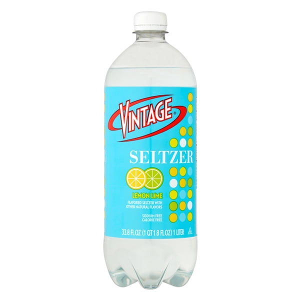 Vintage Seltzer Lemon Lime 33.8 oz - Pack of 12 - Walmart.com - Walmart.com