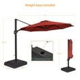 BONOSUKI 11-ft 360-degree Rotating Cantilever Patio Umbrella with Base ...