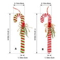 Christmas Candy Canes Ornament Classical Red White Decorative Hook For ...