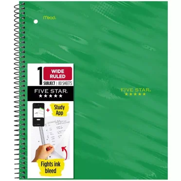 Five Star 2-Subject Notebook - Walmart.com
